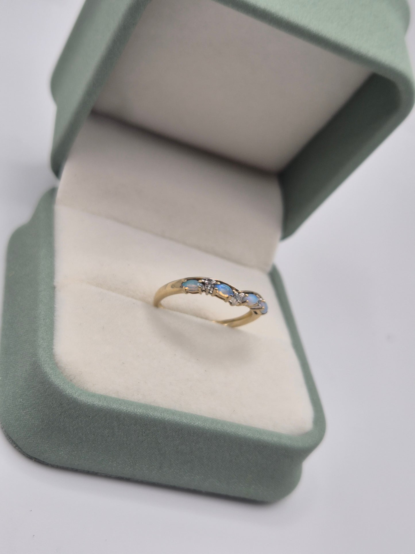 9ct gold opal and diamond ring – GrangeJewellers